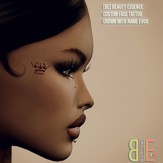 Second Life Marketplace - [BE] Beauty Essence Custom face Tattoo Crown ...